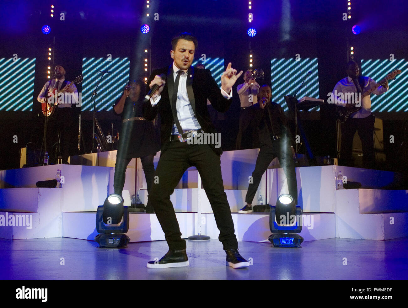 Peter Andre performs live at the Glasgow Clyde Auditorium as part of ...