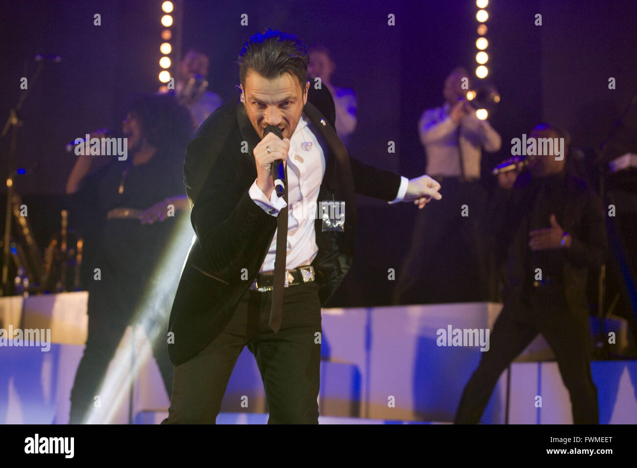 Peter Andre performs live at the Glasgow Clyde Auditorium as part of ...