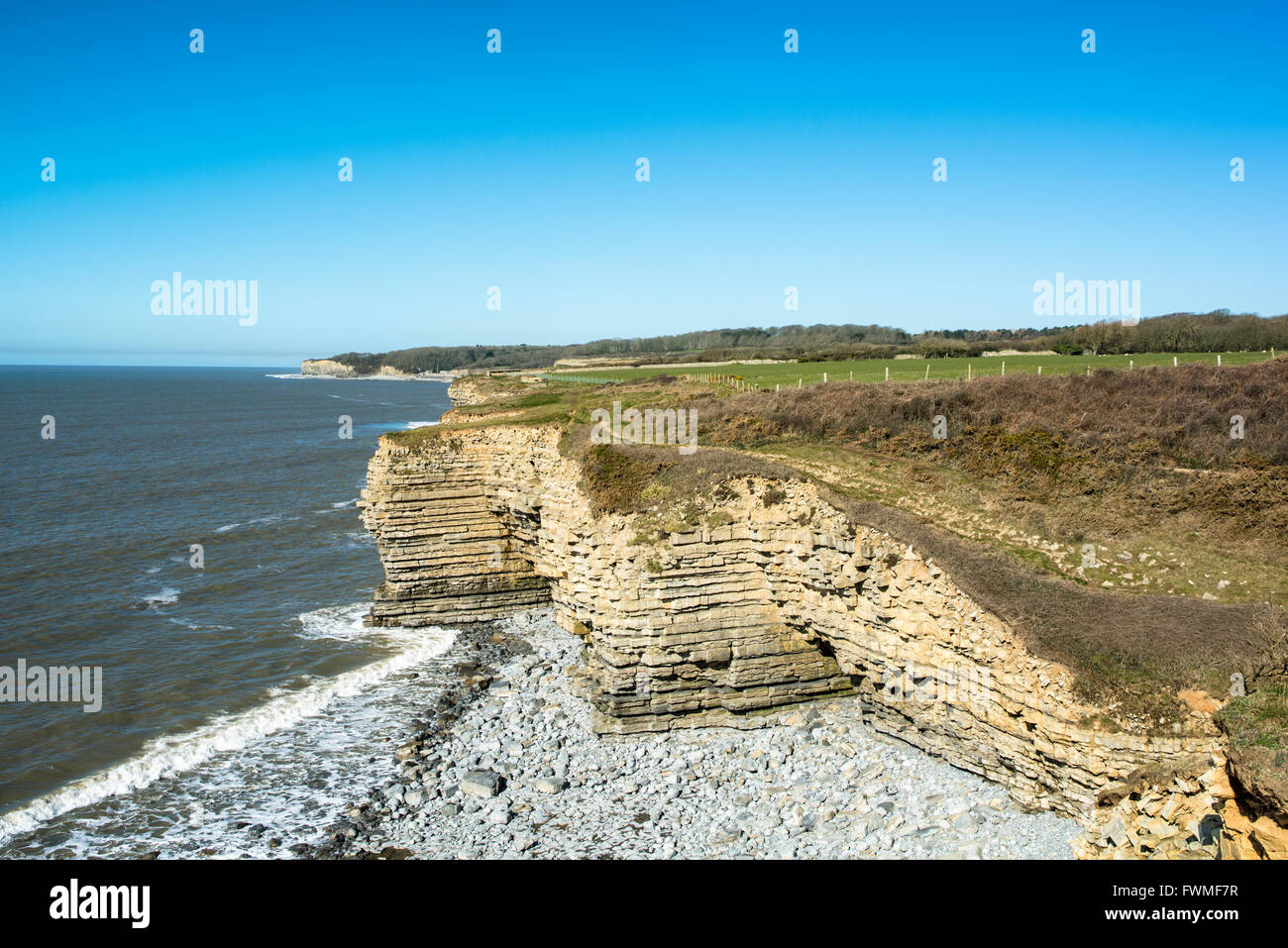 Coastal path with views of a headland and cliffs Stock Photo - Alamy