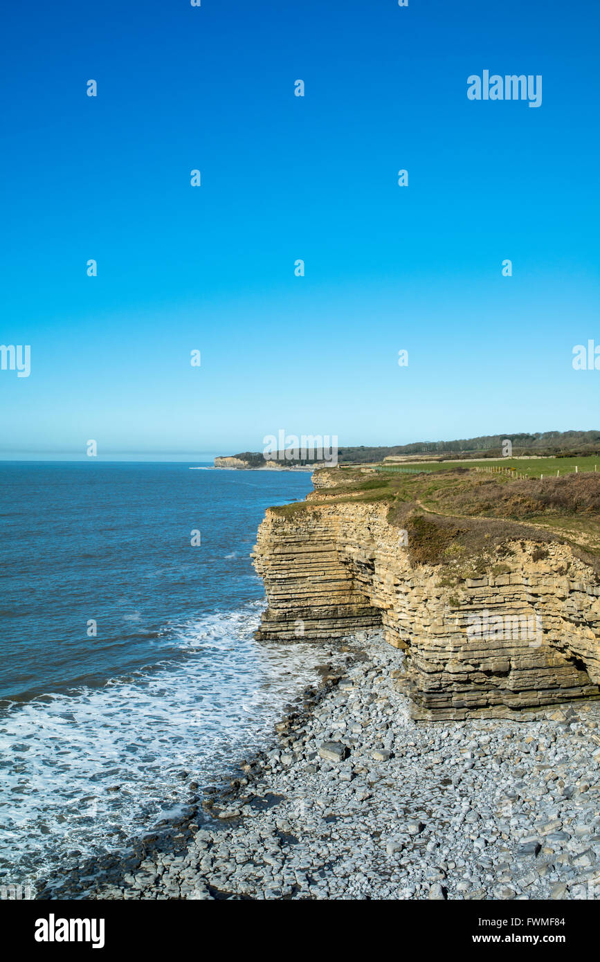 Coastal path with views of a headland and cliffs Stock Photo - Alamy