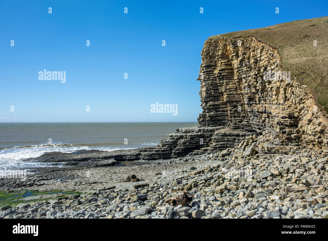 The iconic Nash Point on the South Wales Heritage Coast Stock Photo - Alamy