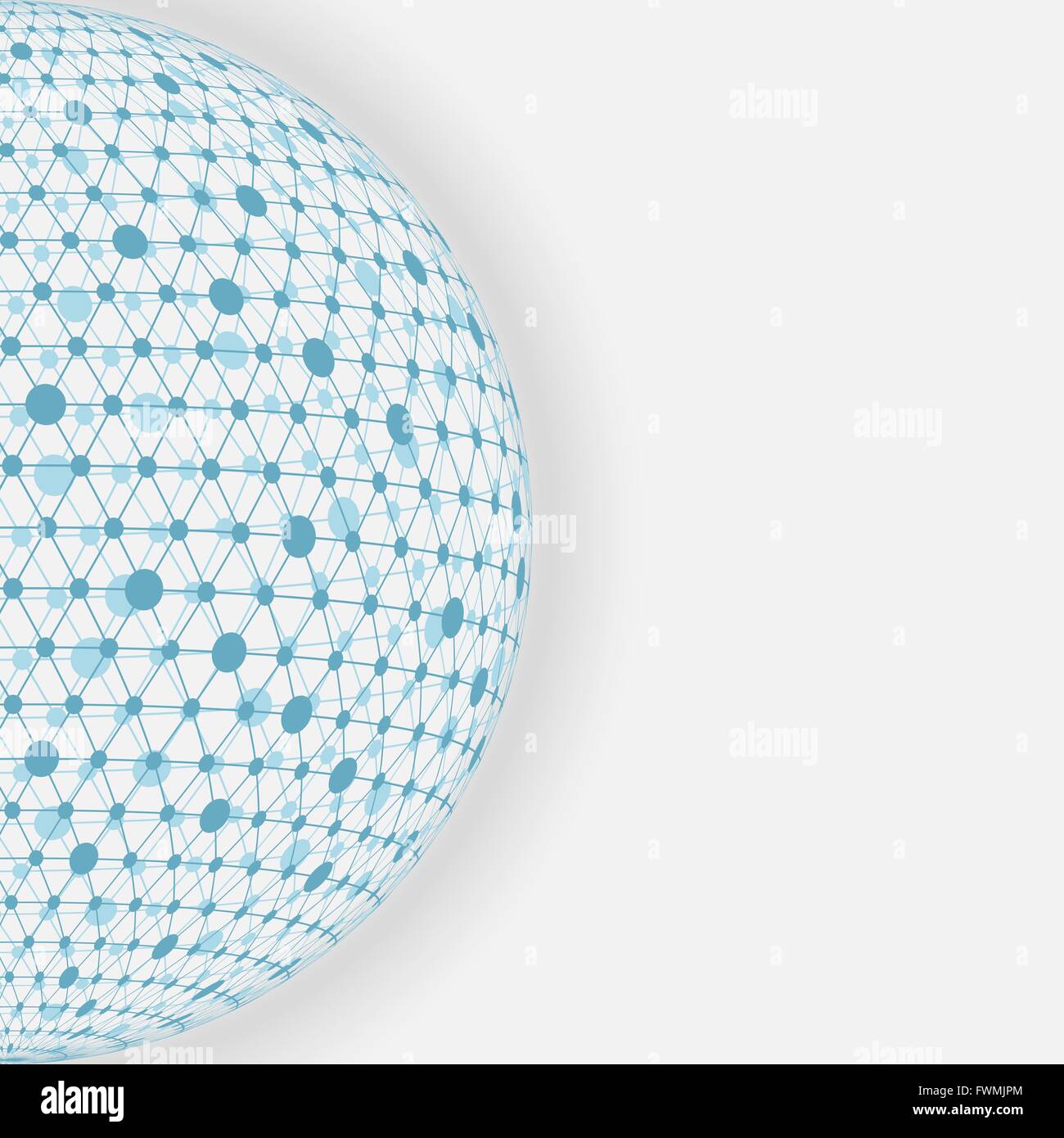 blue sphere networkwhite background. vector illustration - eps 10 Stock ...