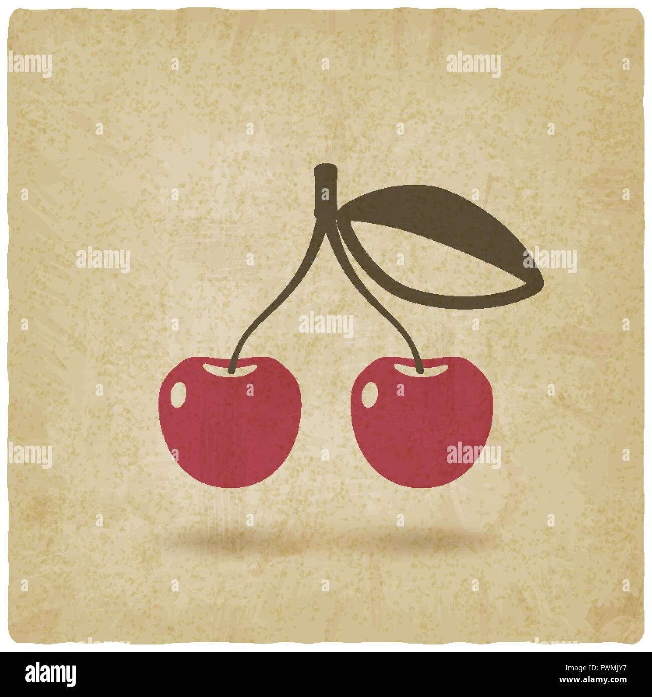 cherry old background. vector illustration - eps 10 Stock Vector Image ...