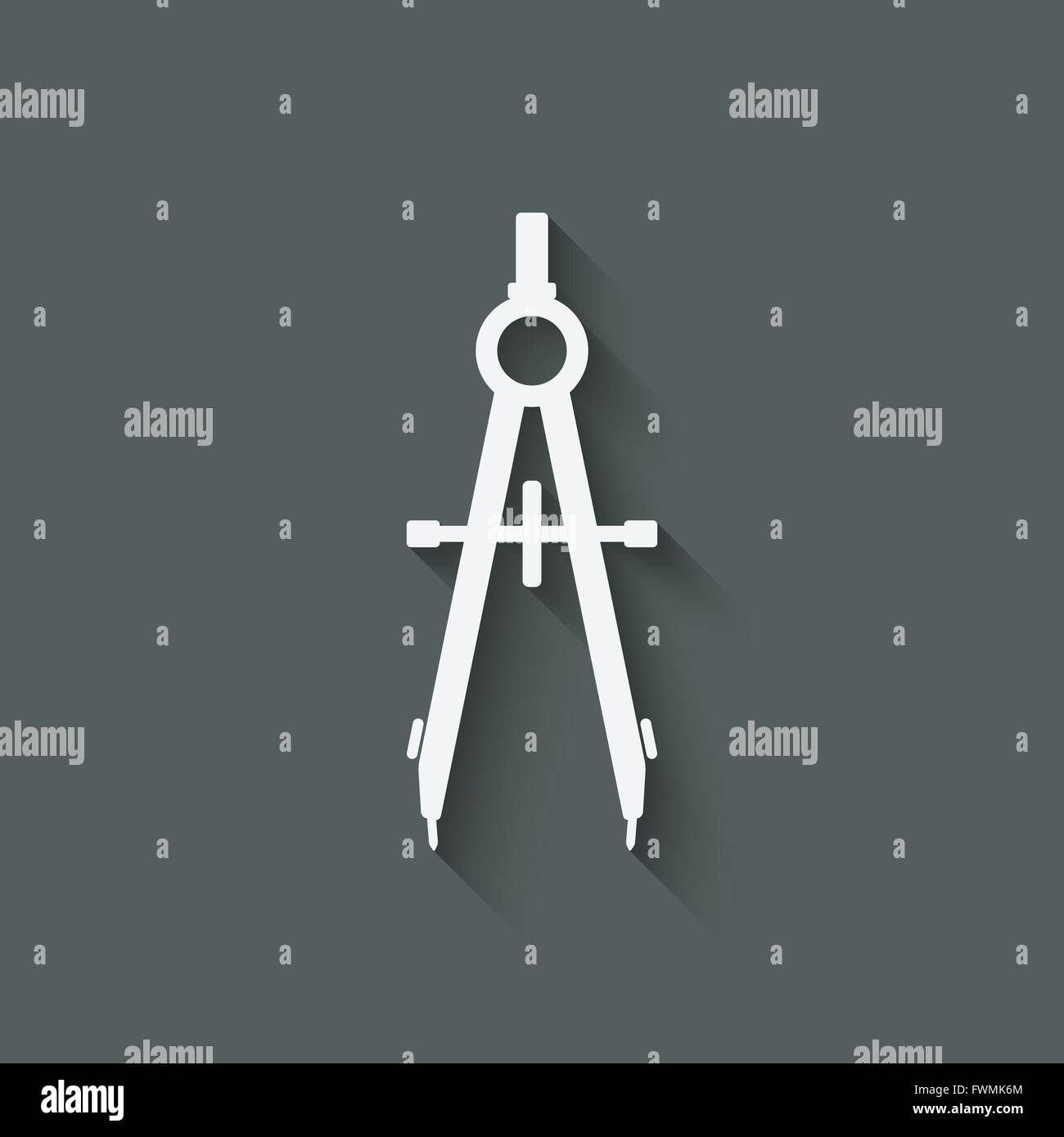 drawing compass icon. vector illustration - eps 10 Stock Vector Image ...