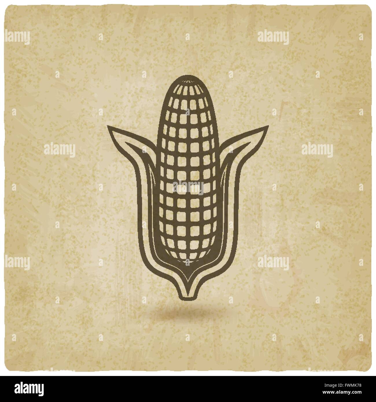 corn symbol old background - vector illustration. eps 10 Stock Vector ...