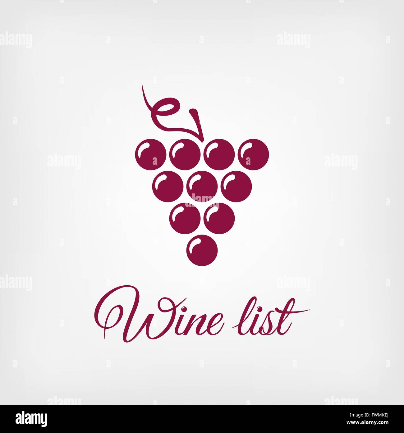 stylized grapes design element. logo. vector illustration - eps 8 Stock ...
