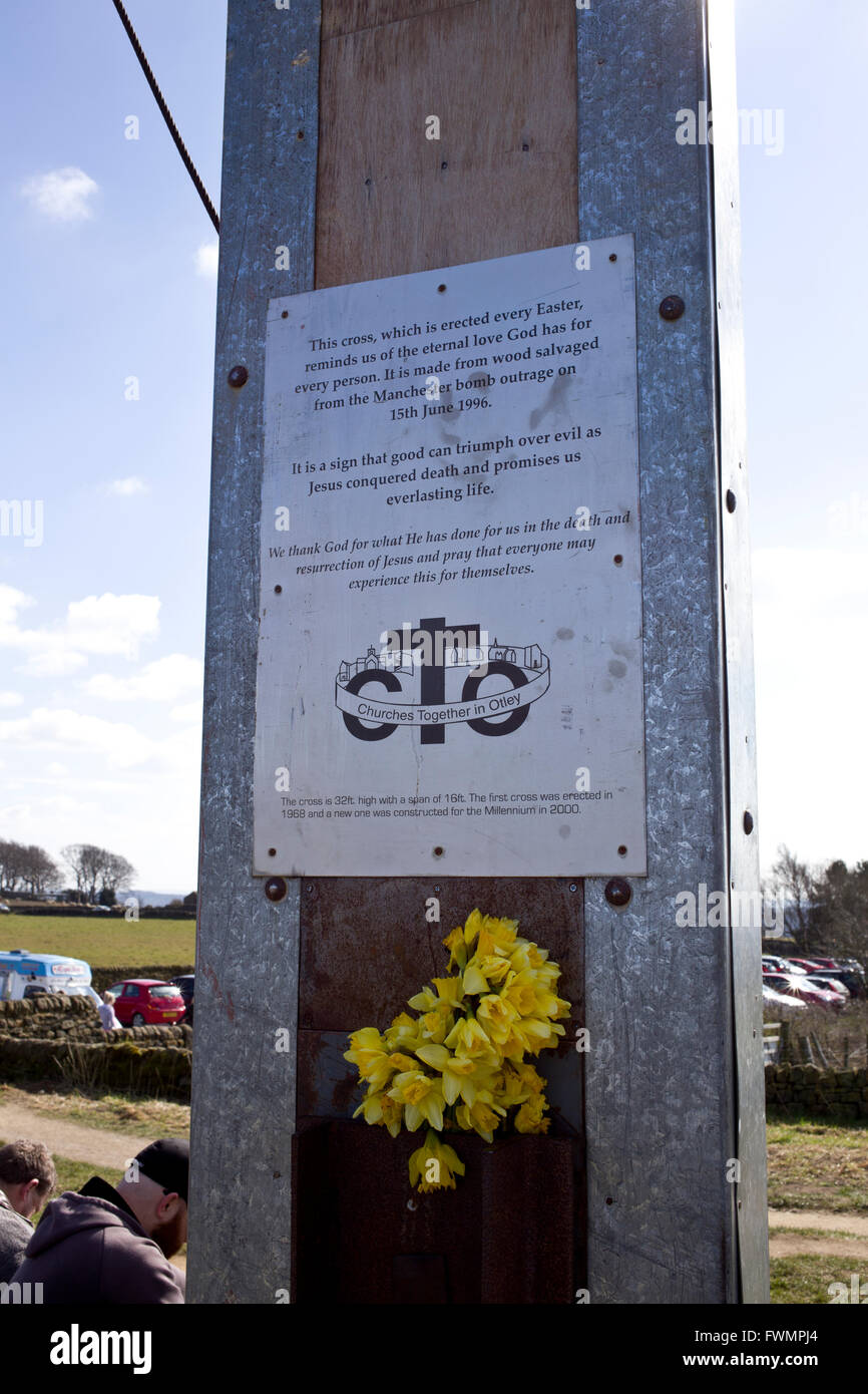 The Easter Cross at Surprise View, Otley Chevin, Otley, Nr Leeds. The ...