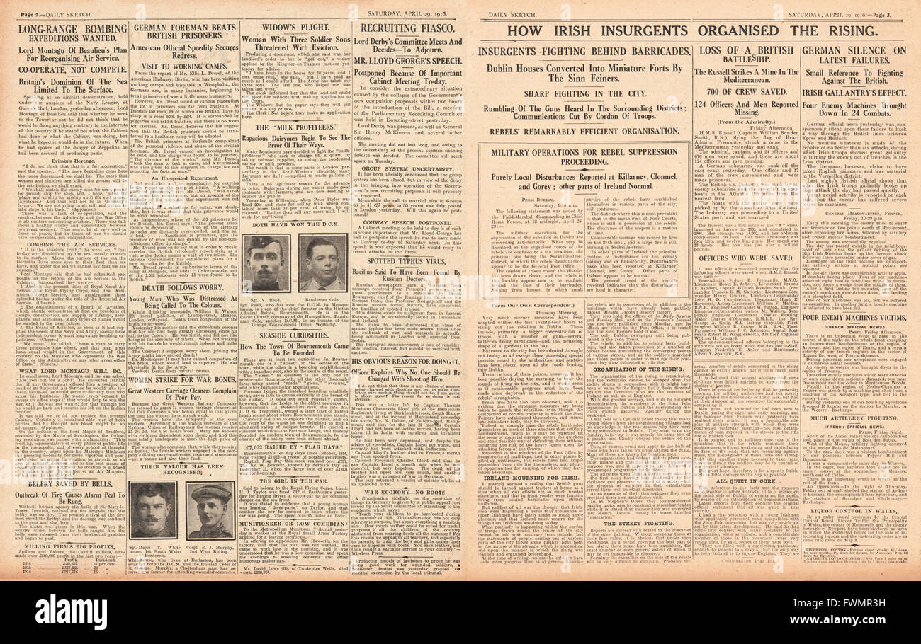 Daily sketch newspaper easter rising hi-res stock photography and ...