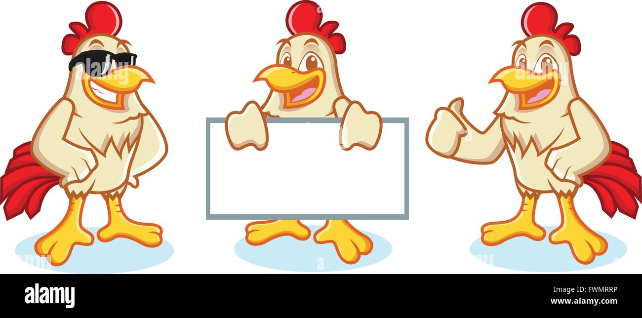 Chicken Mascot Vector happy Stock Vector Image & Art - Alamy