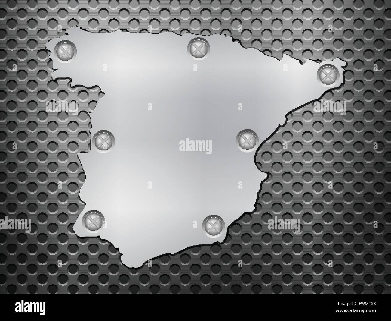 Spain on europe map Stock Vector Images - Alamy