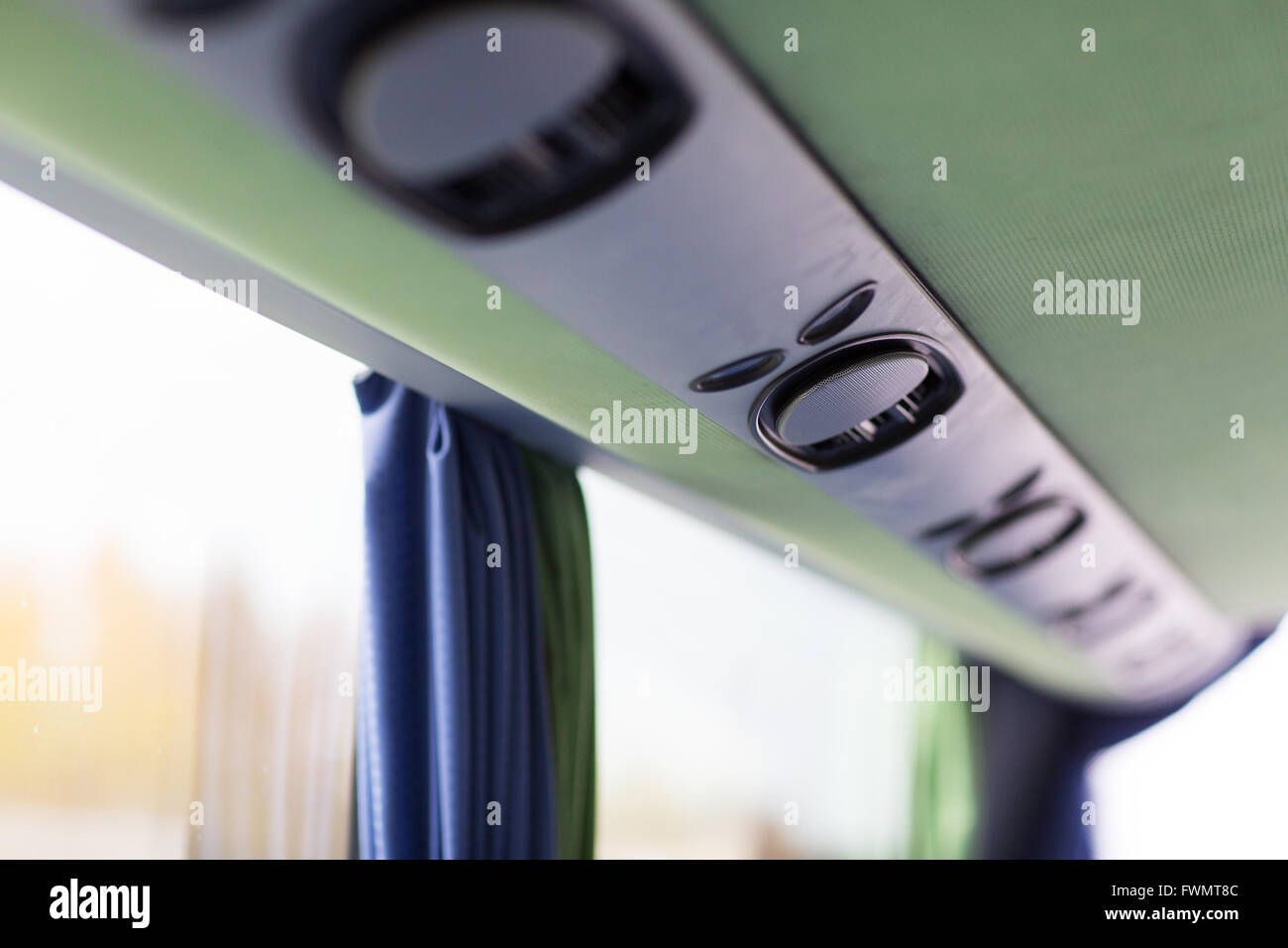 close up of travel bus speakers Stock Photo - Alamy