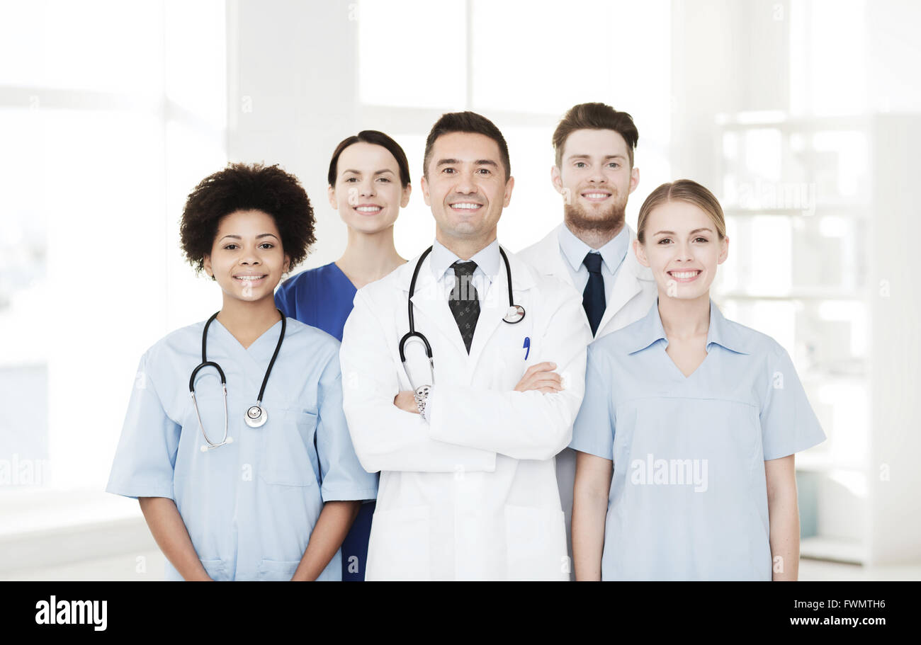 group of happy doctors at hospital Stock Photo - Alamy