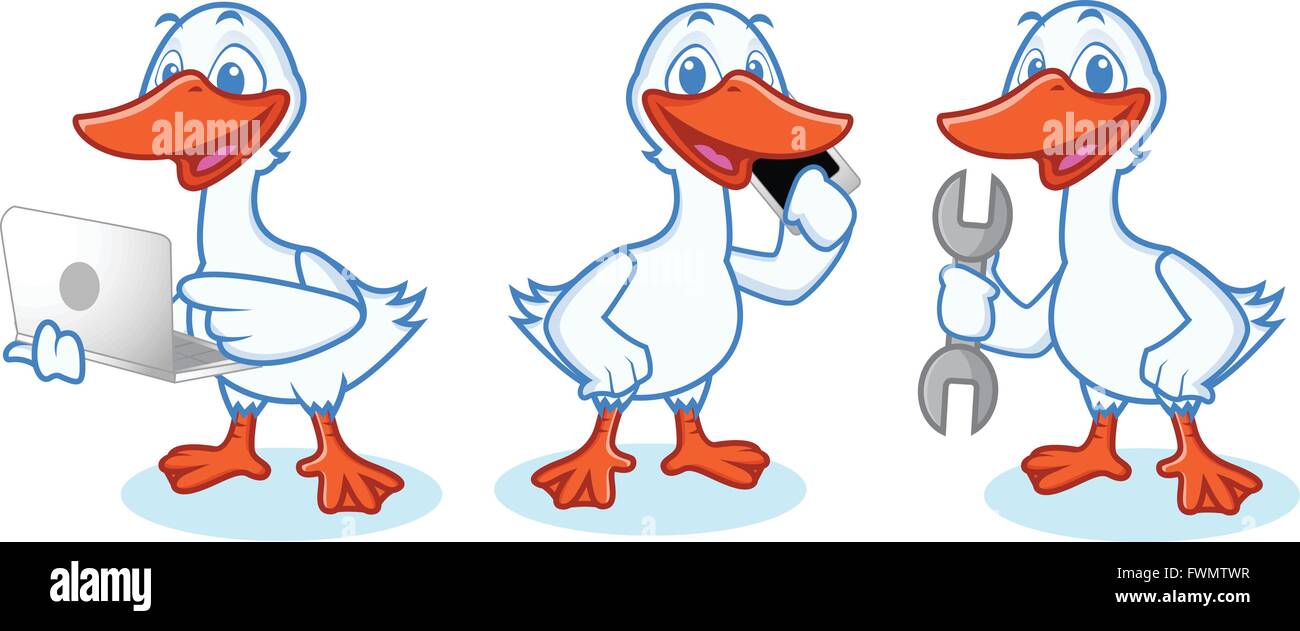 Goose Mascot Vector with phone Stock Vector Image & Art - Alamy