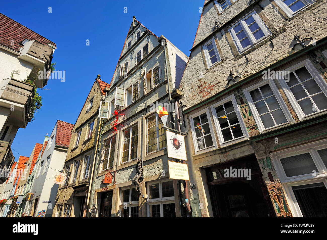 Bremen, Germany - Schnoor Quarter, oldest district of Bremen Stock ...