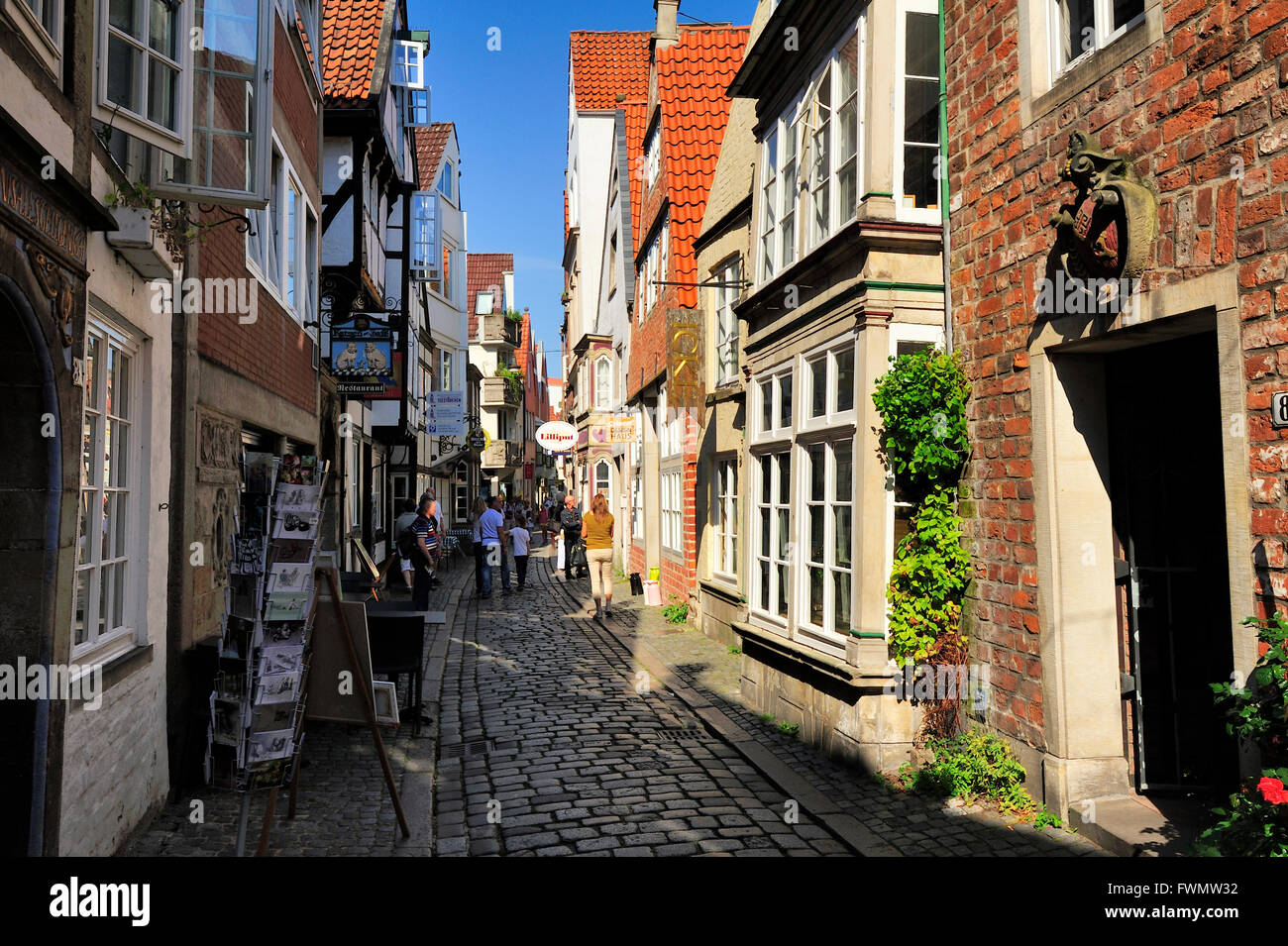Bremen, Germany - Schnoor Quarter, oldest district of Bremen Stock ...