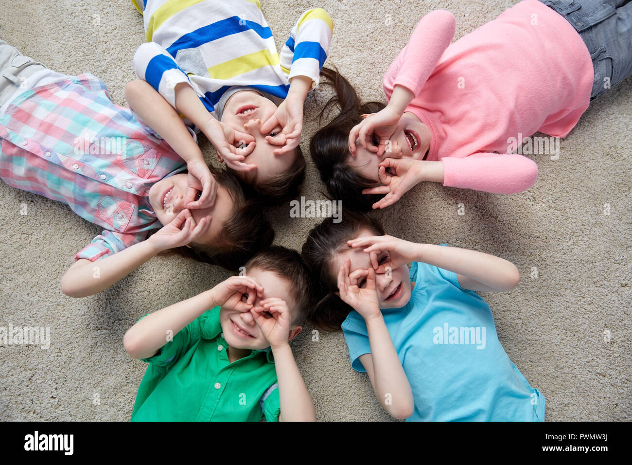 happy children making faces and having fun Stock Photo - Alamy