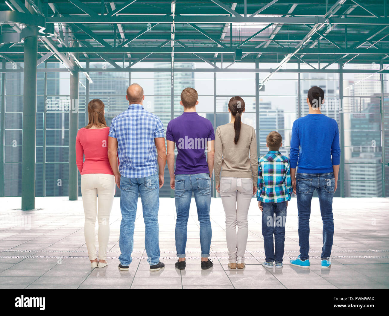 group of people from back Stock Photo - Alamy