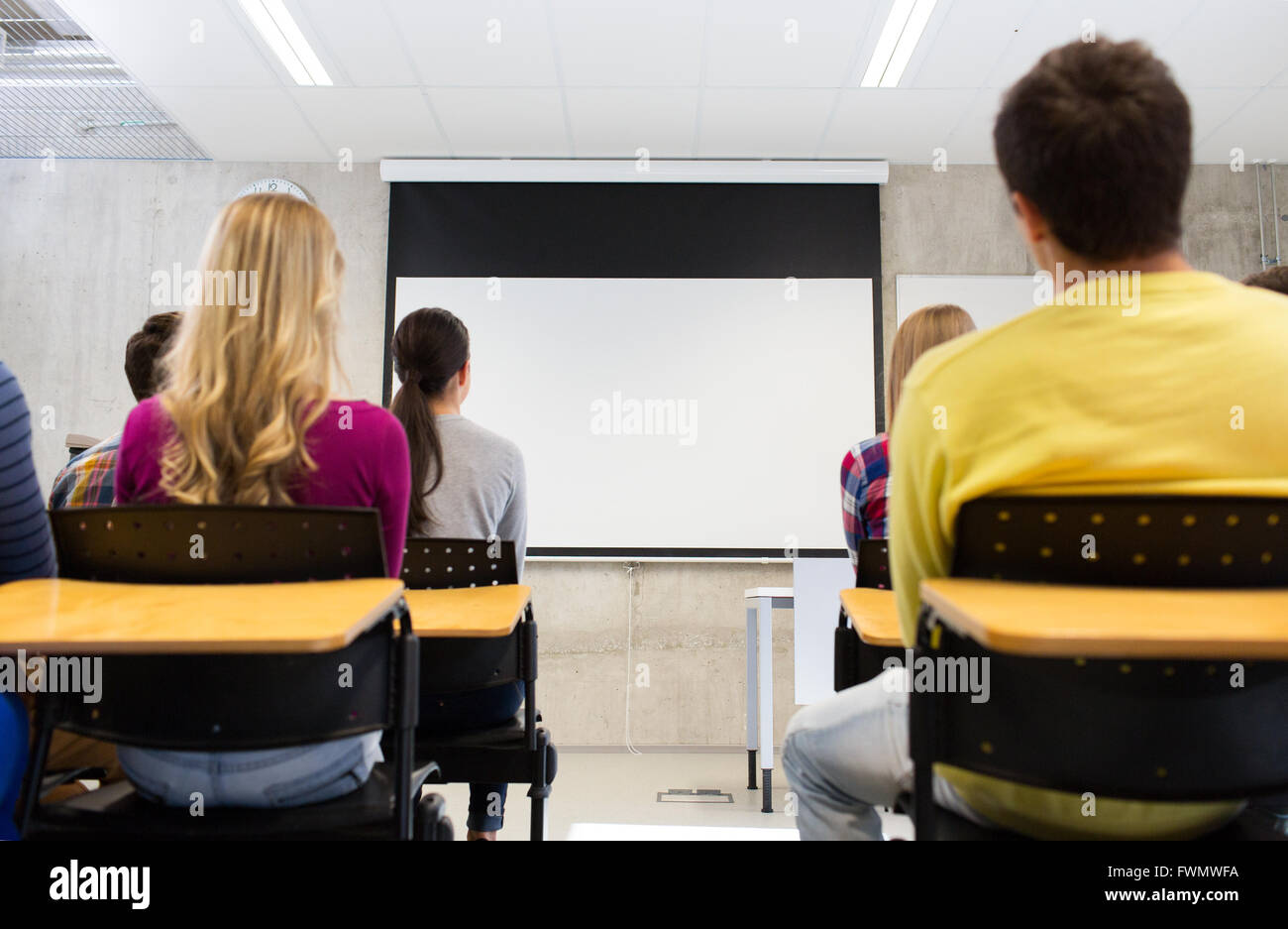 group of students in lecture hall Stock Photo - Alamy