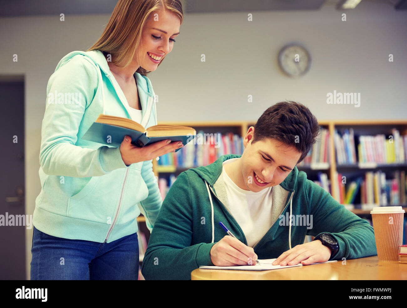 Happy students exams hi-res stock photography and images - Alamy