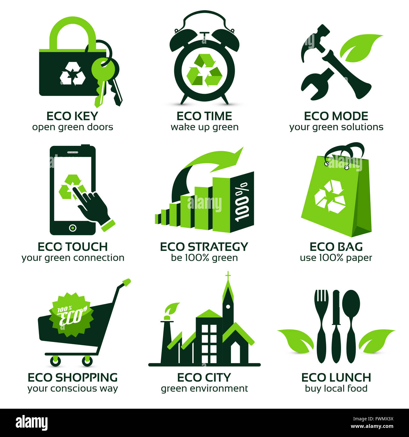 Eco friendly lifestyle in Cut Out Stock Images & Pictures - Alamy