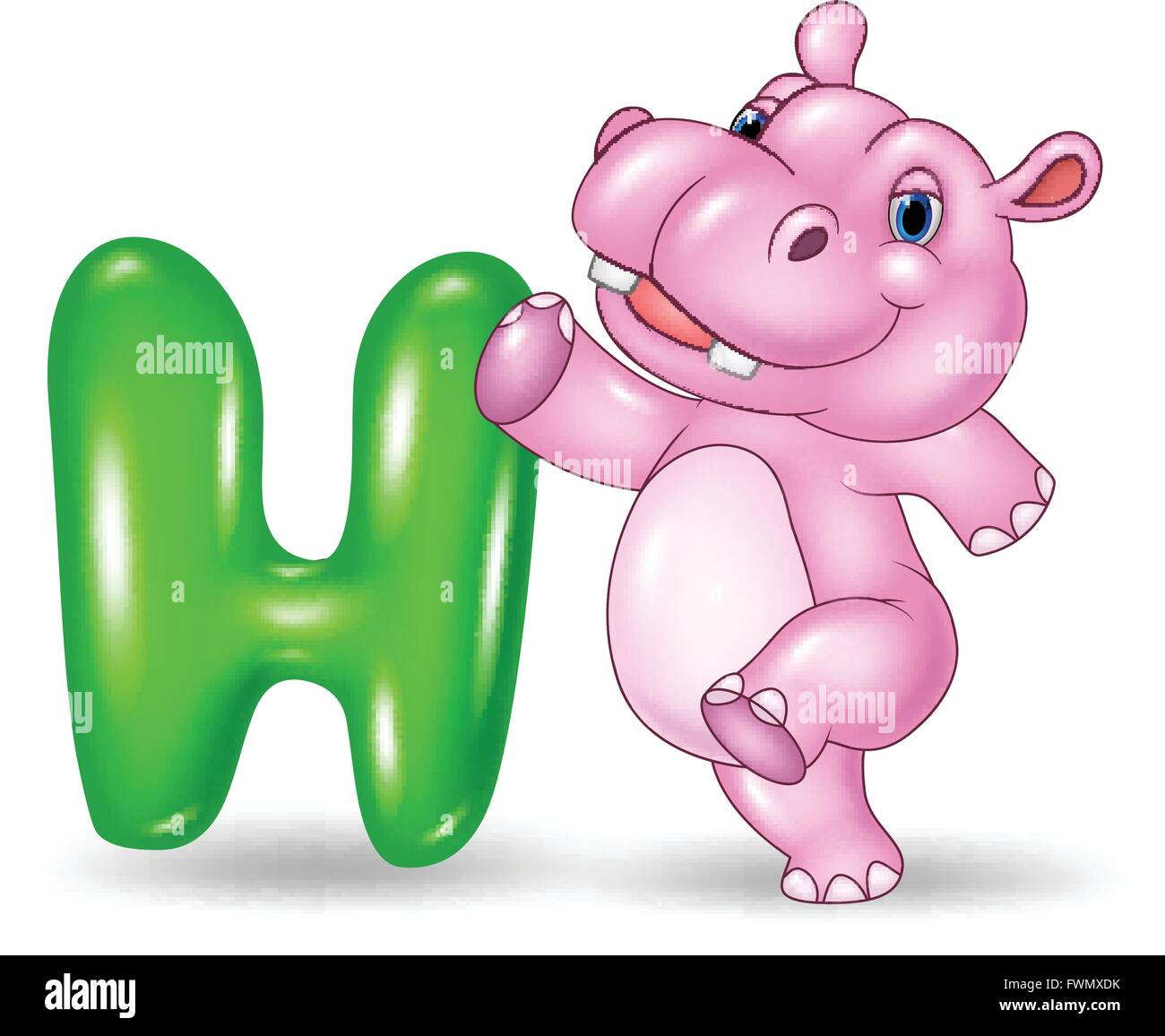 Illustration of H letter for Hippo Stock Vector Image & Art - Alamy