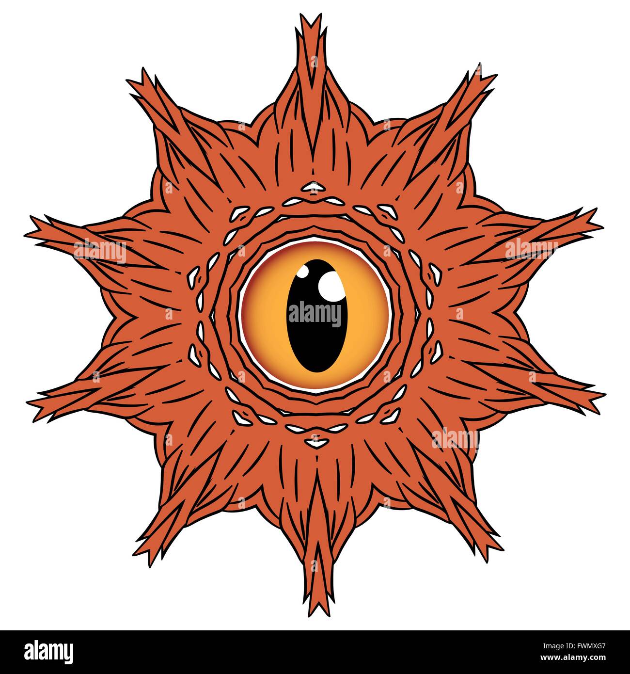 Scary eyes in the forest Stock Vector Images - Alamy
