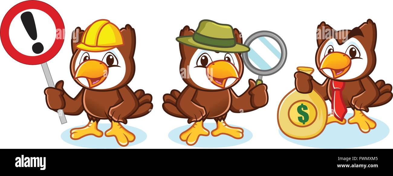 Owl Mascot Vector with money Stock Vector Image & Art - Alamy