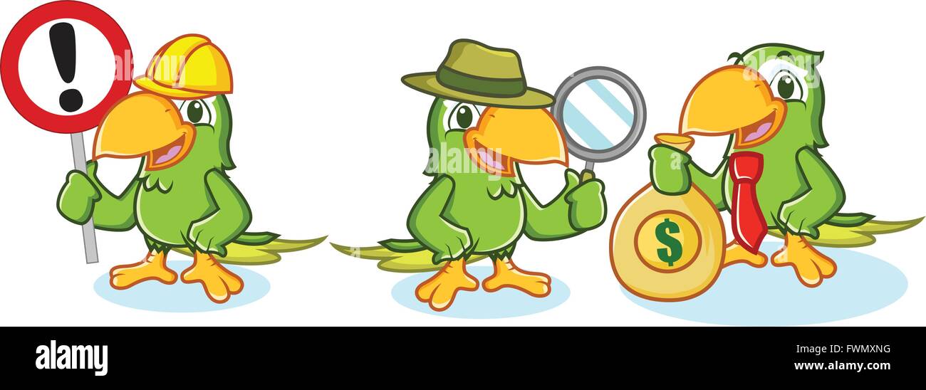 Parrot cartoon hi-res stock photography and images - Alamy