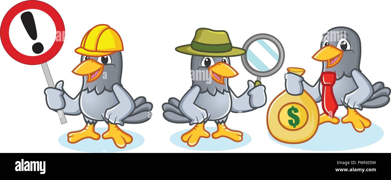 Pigeon Mascot Vector with money Stock Vector Image & Art - Alamy
