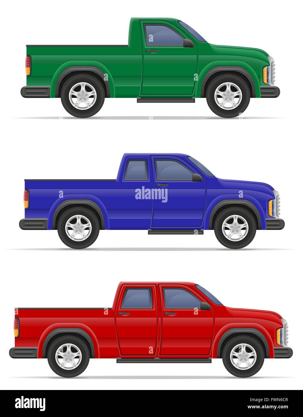 car pickup vector illustration isolated on white background Stock ...