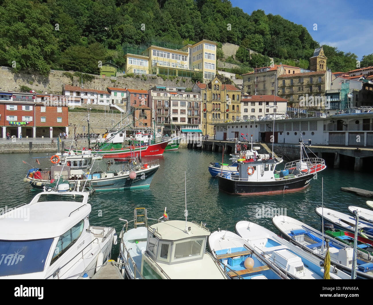 The harbour of San Sebastian, Spain Stock Photo - Alamy
