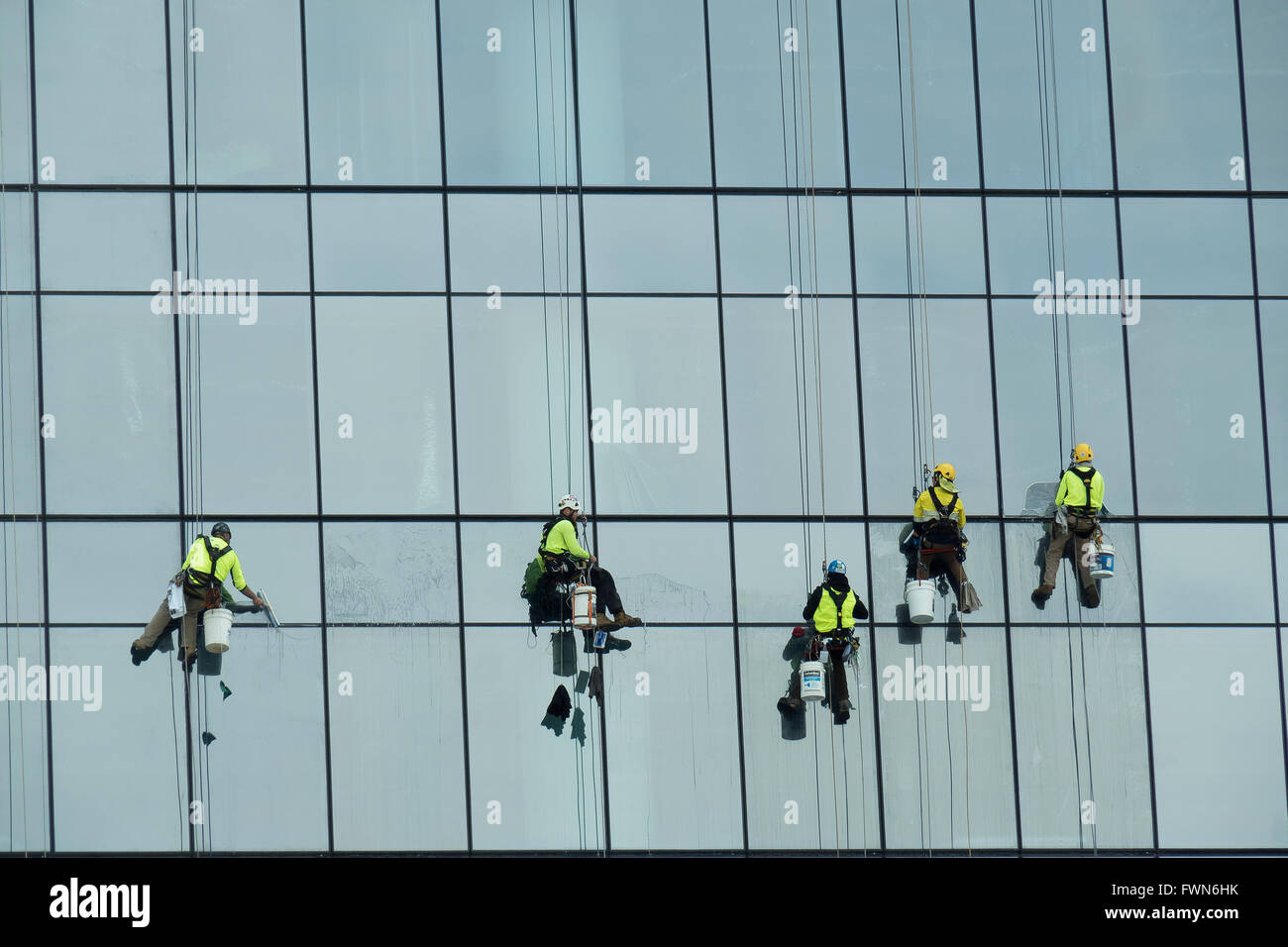 Window Cleaning Tower Block, The City of Perth, Western Australia Stock ...