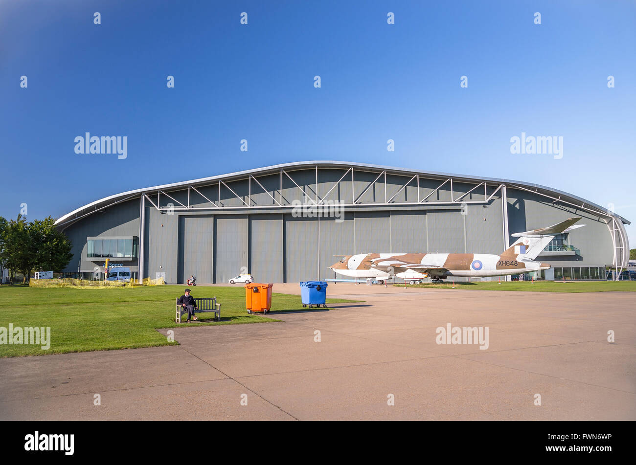 AirSpace display hangar at IWM Duxford UK Stock Photo - Alamy