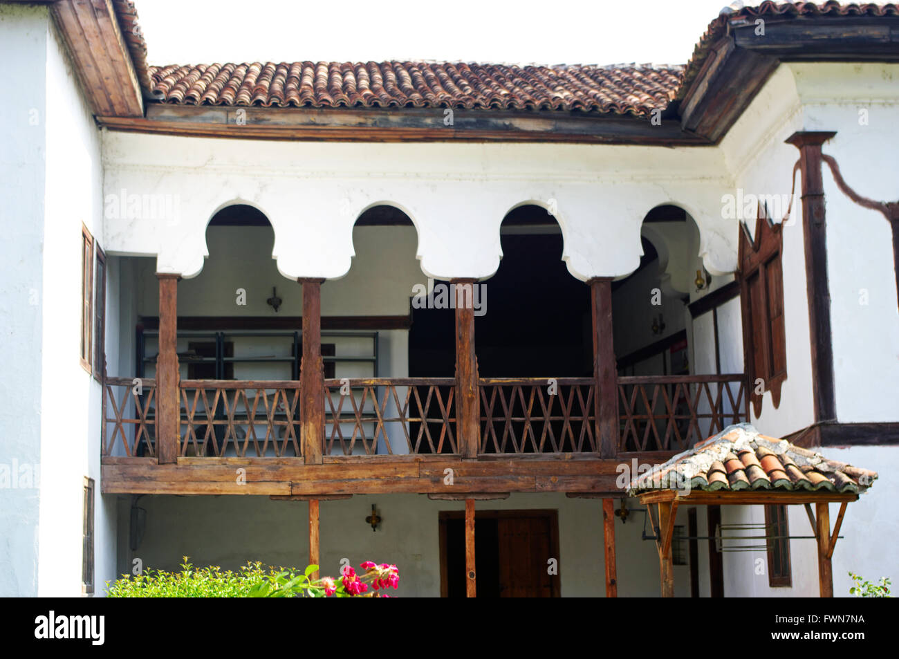 Soldier Dwelling House Museum, Balcony, Elbasan, Albania Stock Photo ...