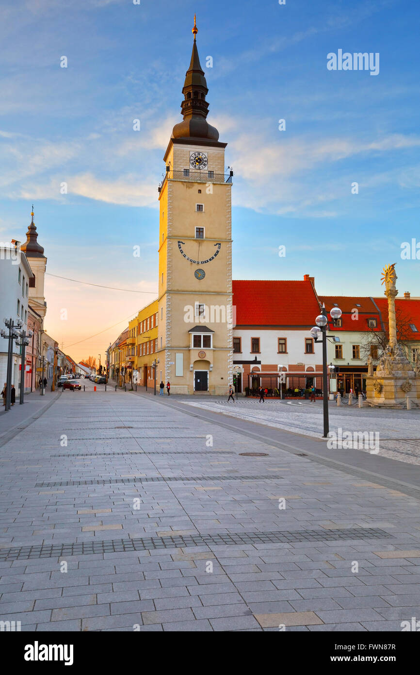 City tower in the main square of Trnava, Slovakia Stock Photo - Alamy