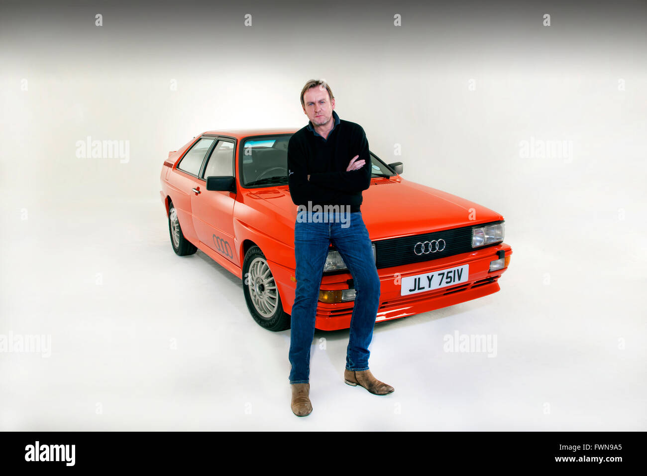 Actor Phil Glenister with the 'Ashes to Ashes ' TV show Audi Quattro ...