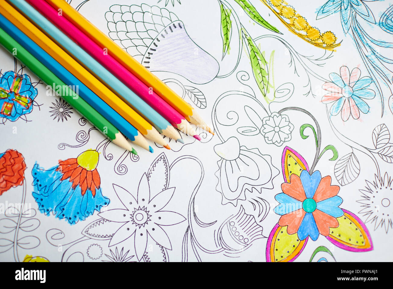 Group of crayons Stock Photo - Alamy