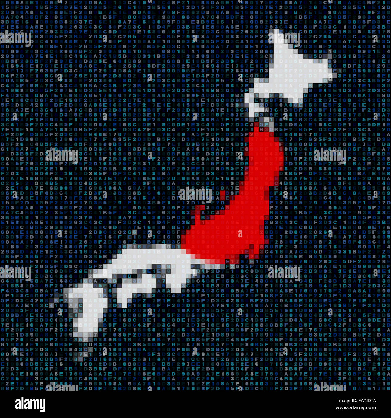 Japan map flag on hex code illustration Stock Photo - Alamy