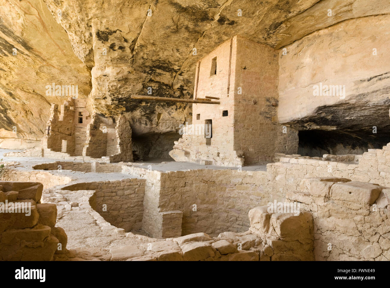 Stone buildings, Mesa Verde National Park, Colorado, USA Stock Photo ...