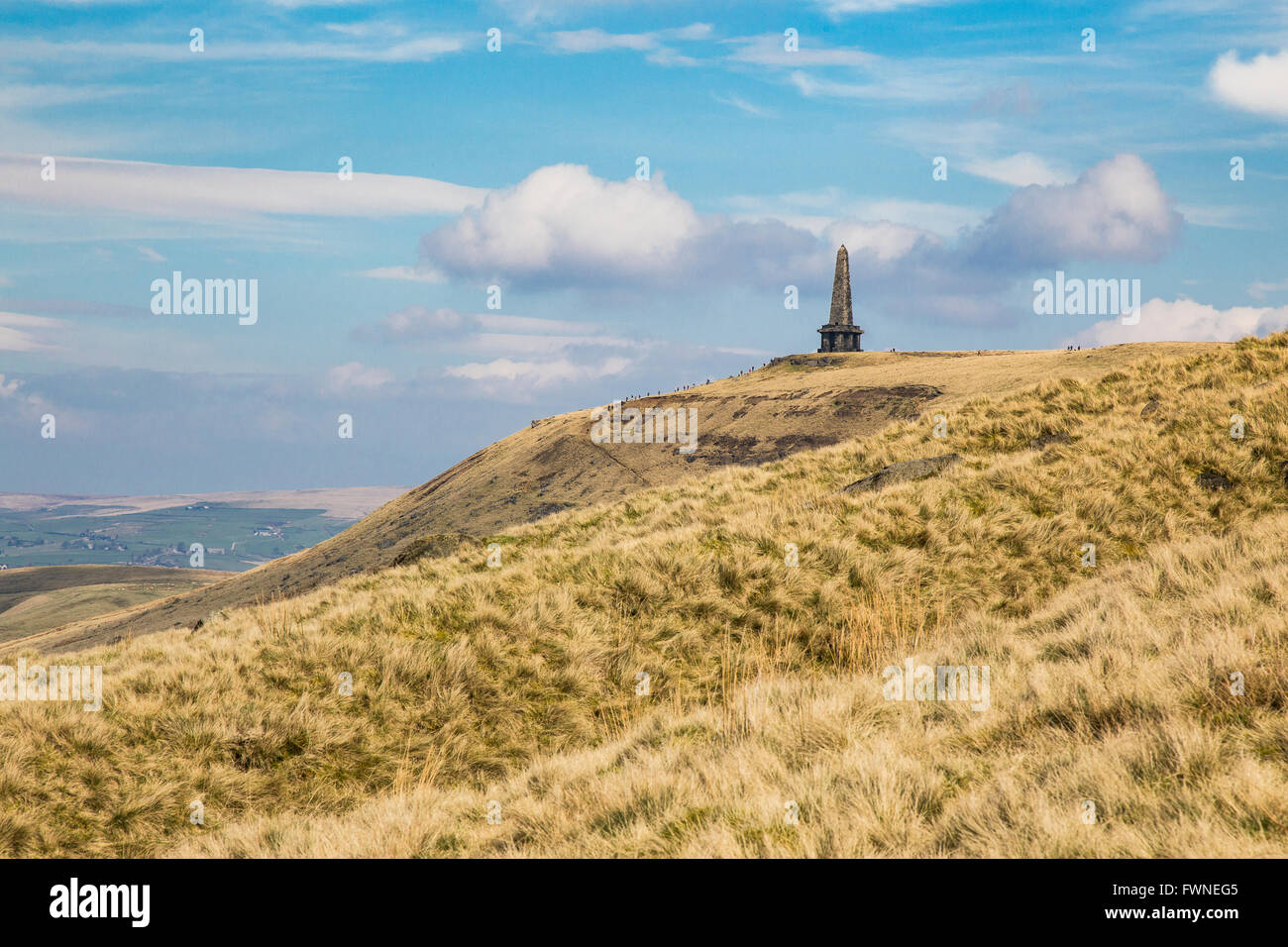 Stoodley Pike on the Pennine way, Calderdale Stock Photo - Alamy