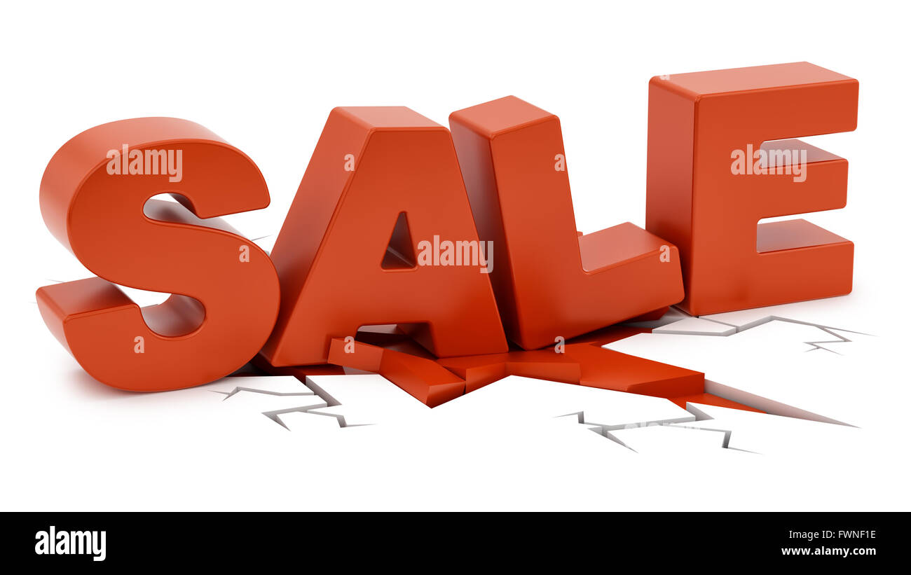 render of Sale crushing ground, isolated on white Stock Photo - Alamy