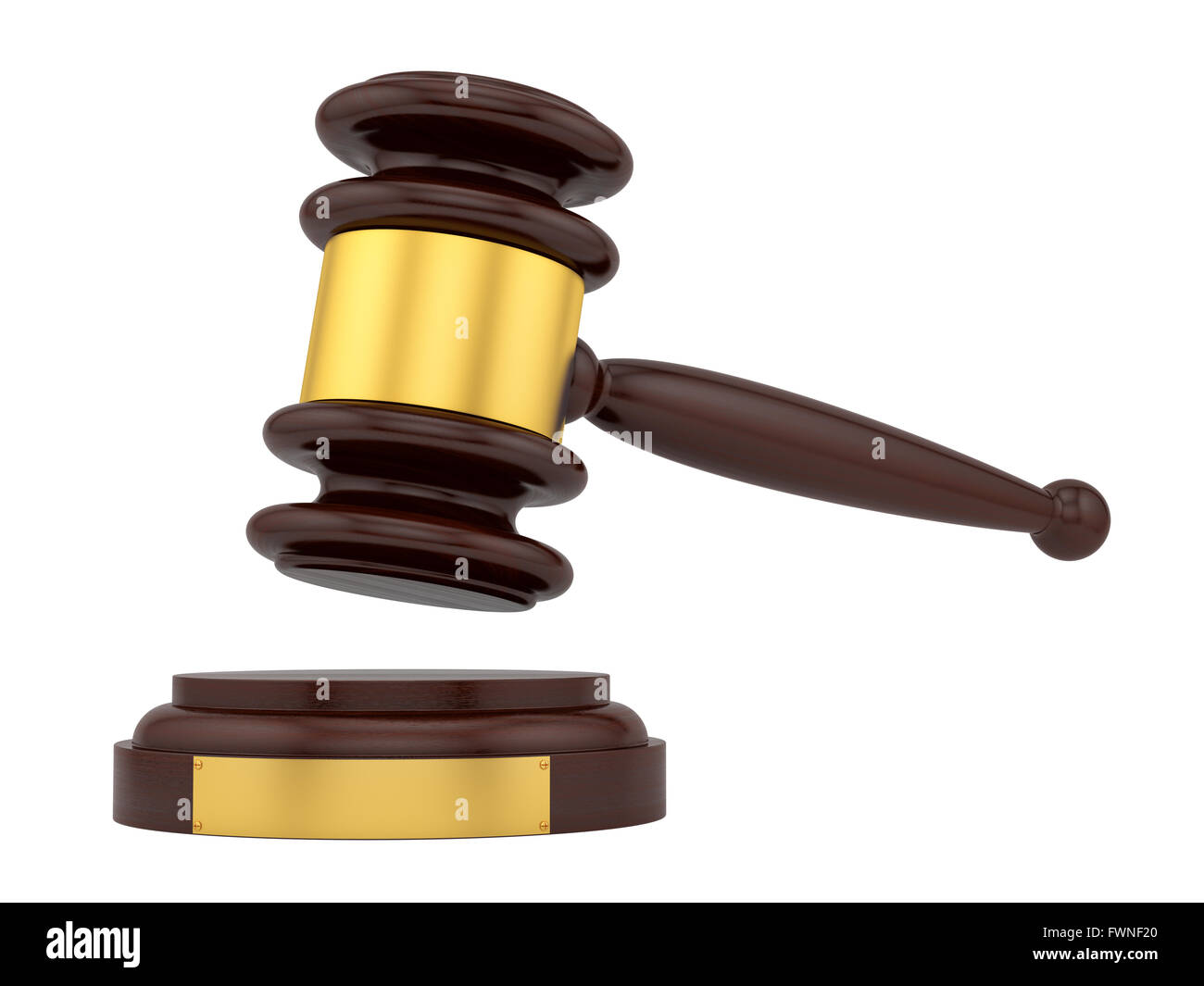 render of a judge gavel, isolated on white Stock Photo - Alamy