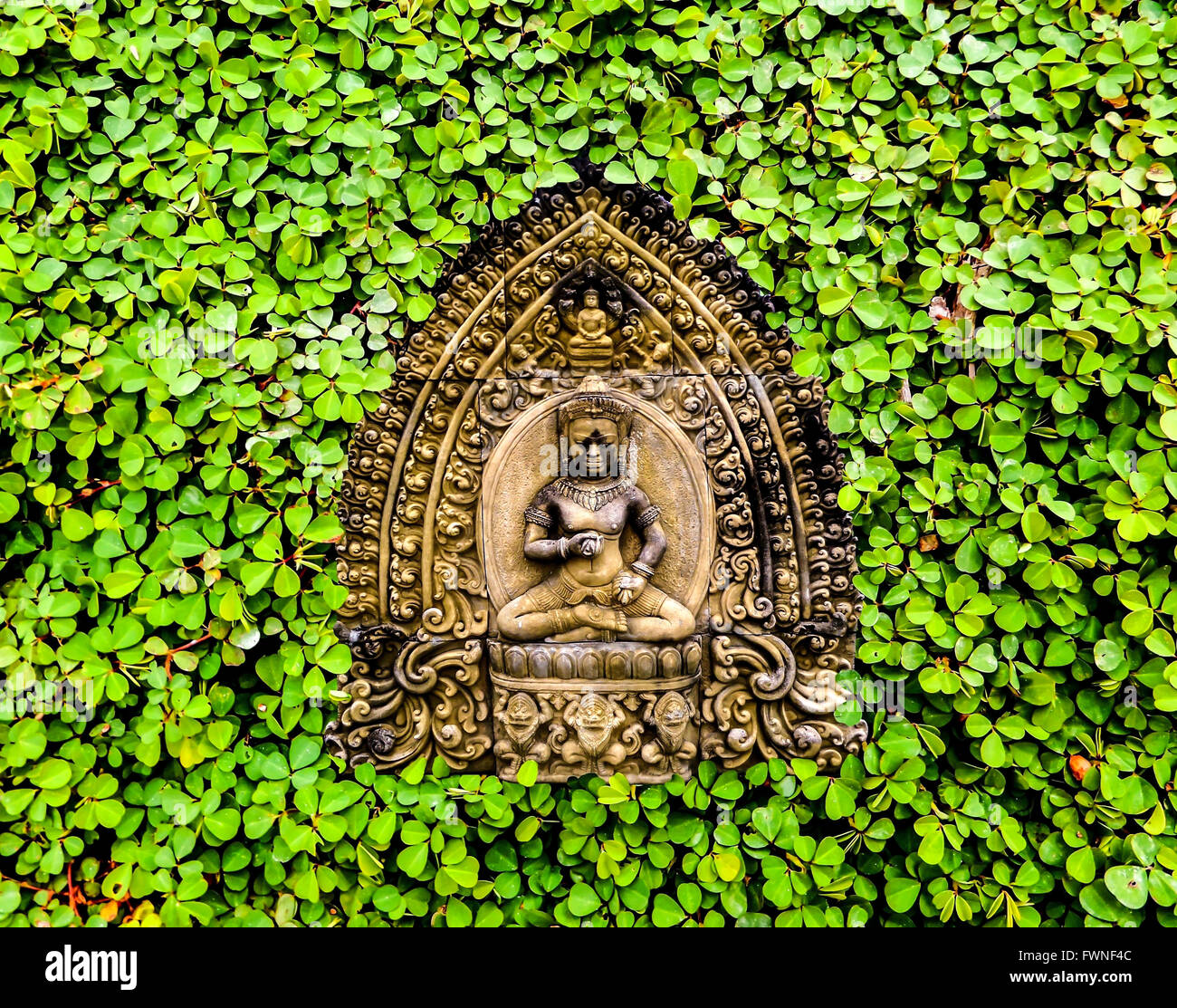 wood pieces carving and clover background Stock Photo - Alamy