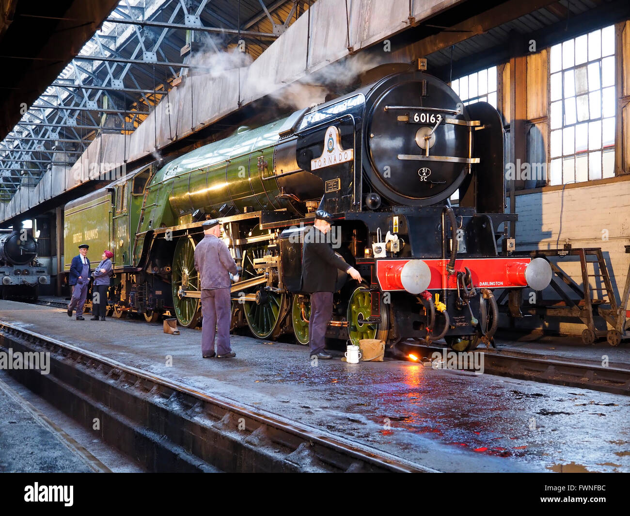 The engine shed at Didcot heritage railway centre with Pacific 60163 ...