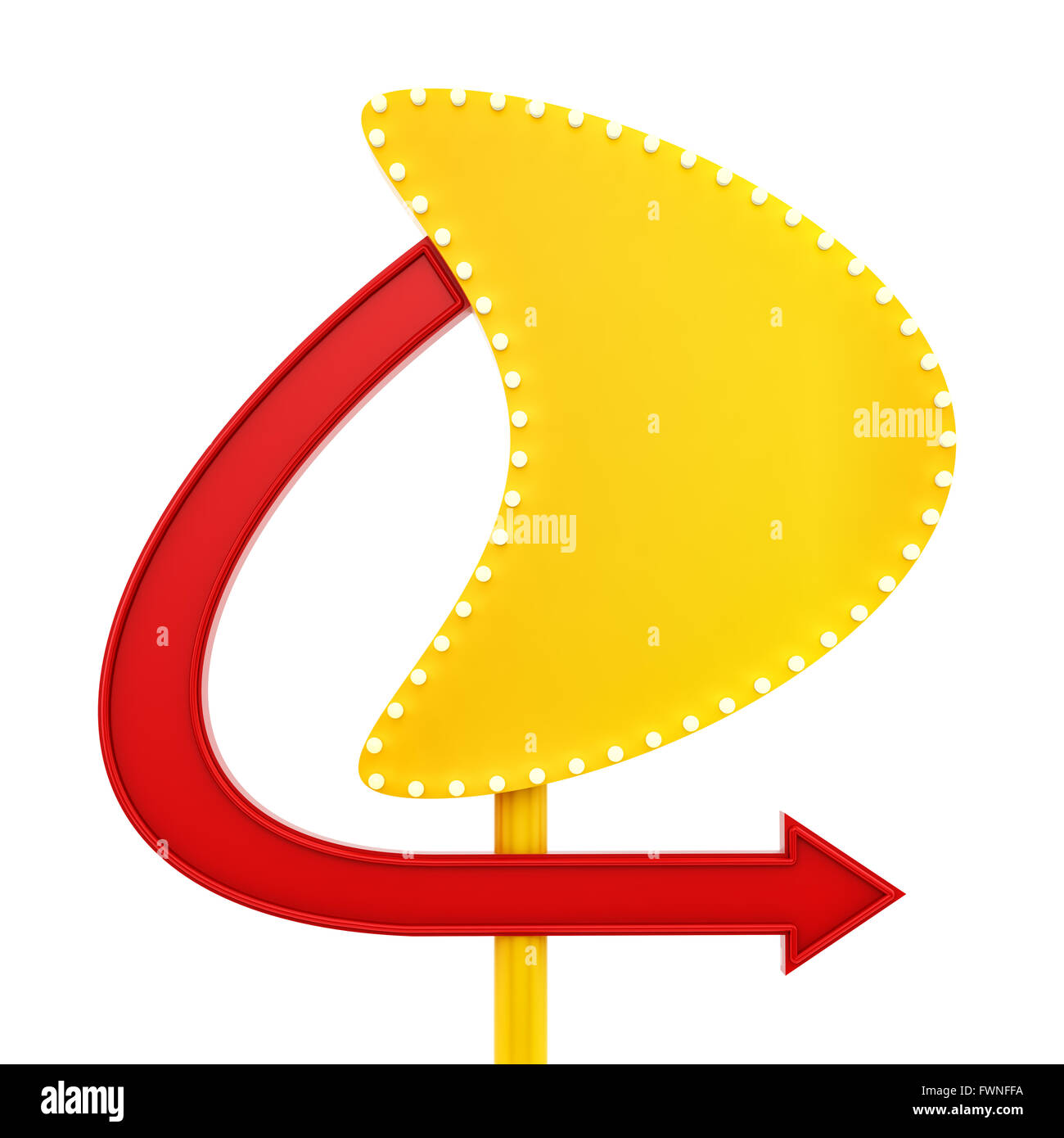 render of an empty sign, isolated on white Stock Photo - Alamy