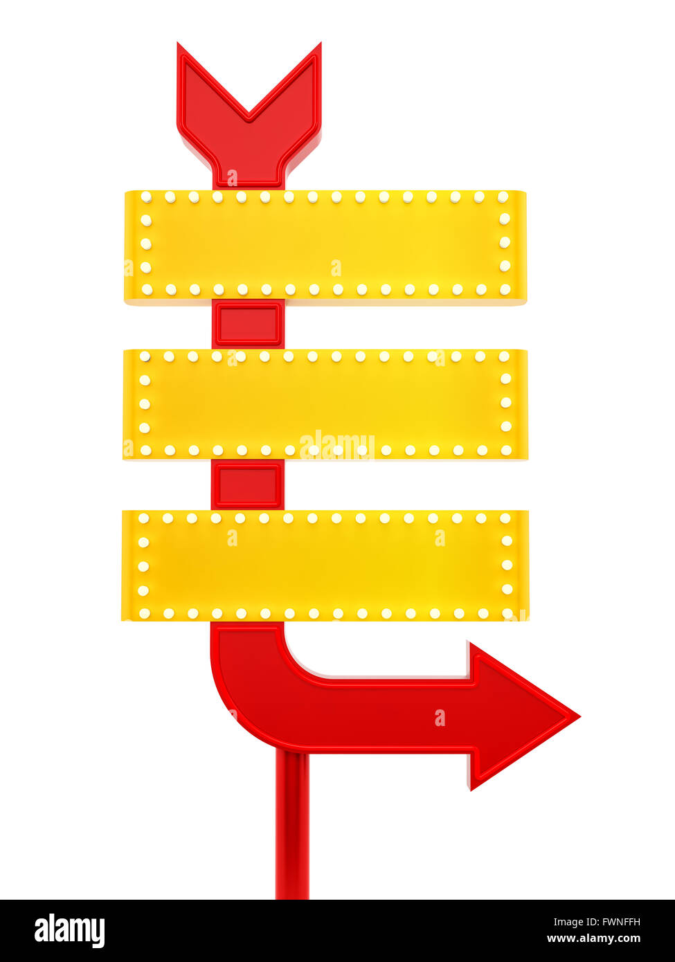 render of an empty sign, isolated on white Stock Photo - Alamy