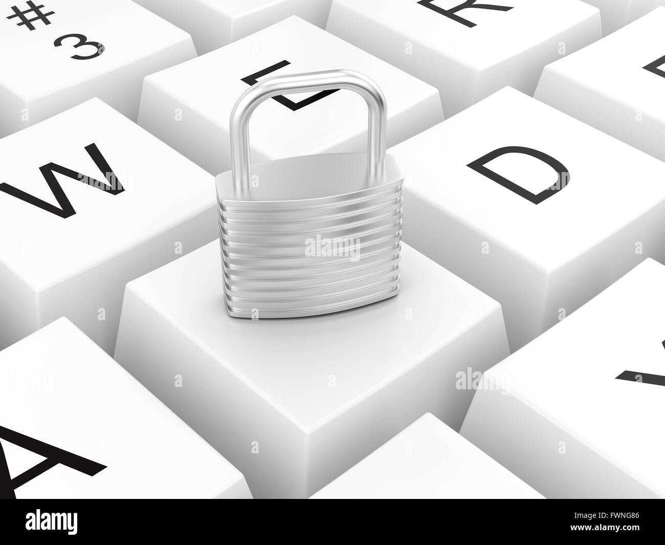 lock on a keyboard Stock Photo - Alamy