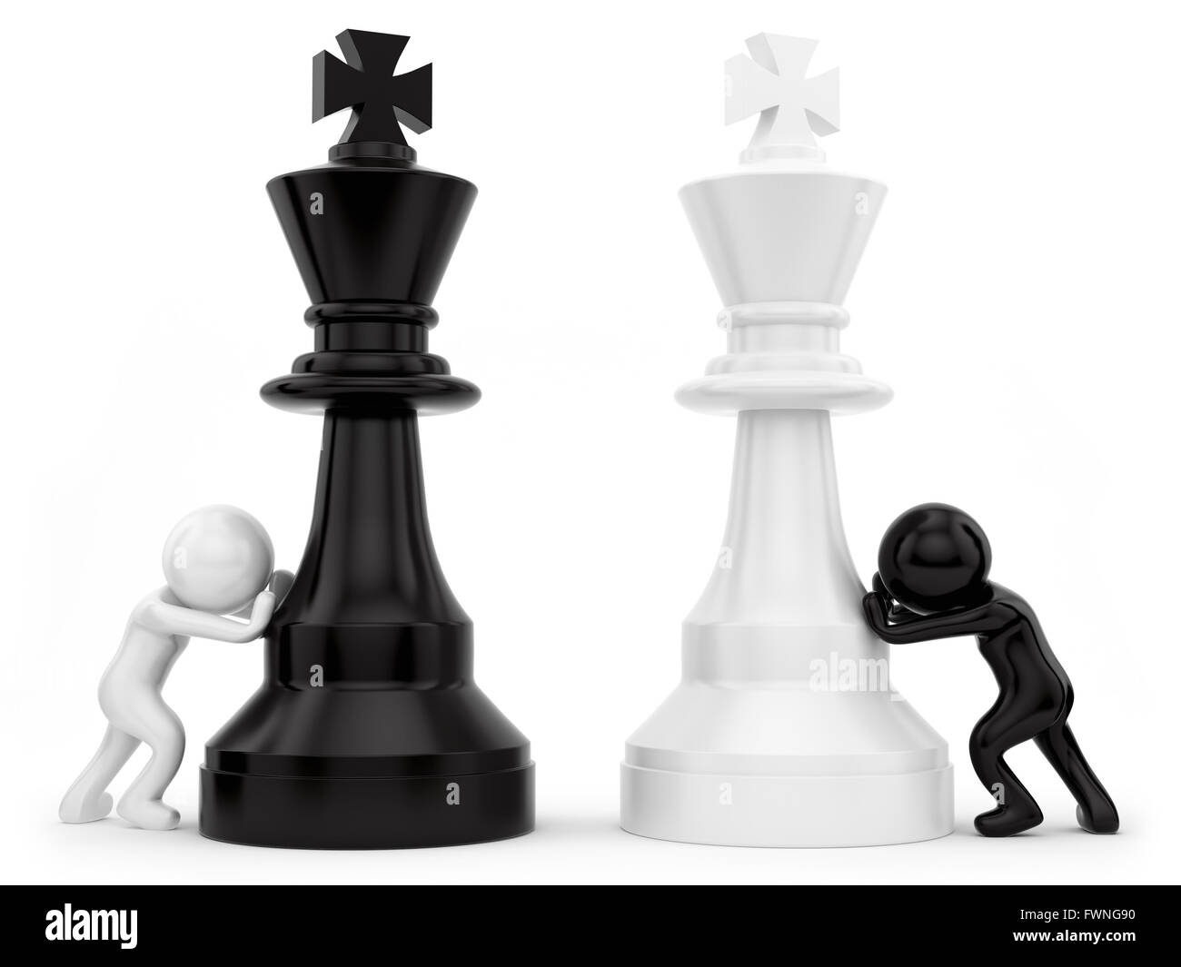 3d chess pieces Cut Out Stock Images & Pictures - Alamy