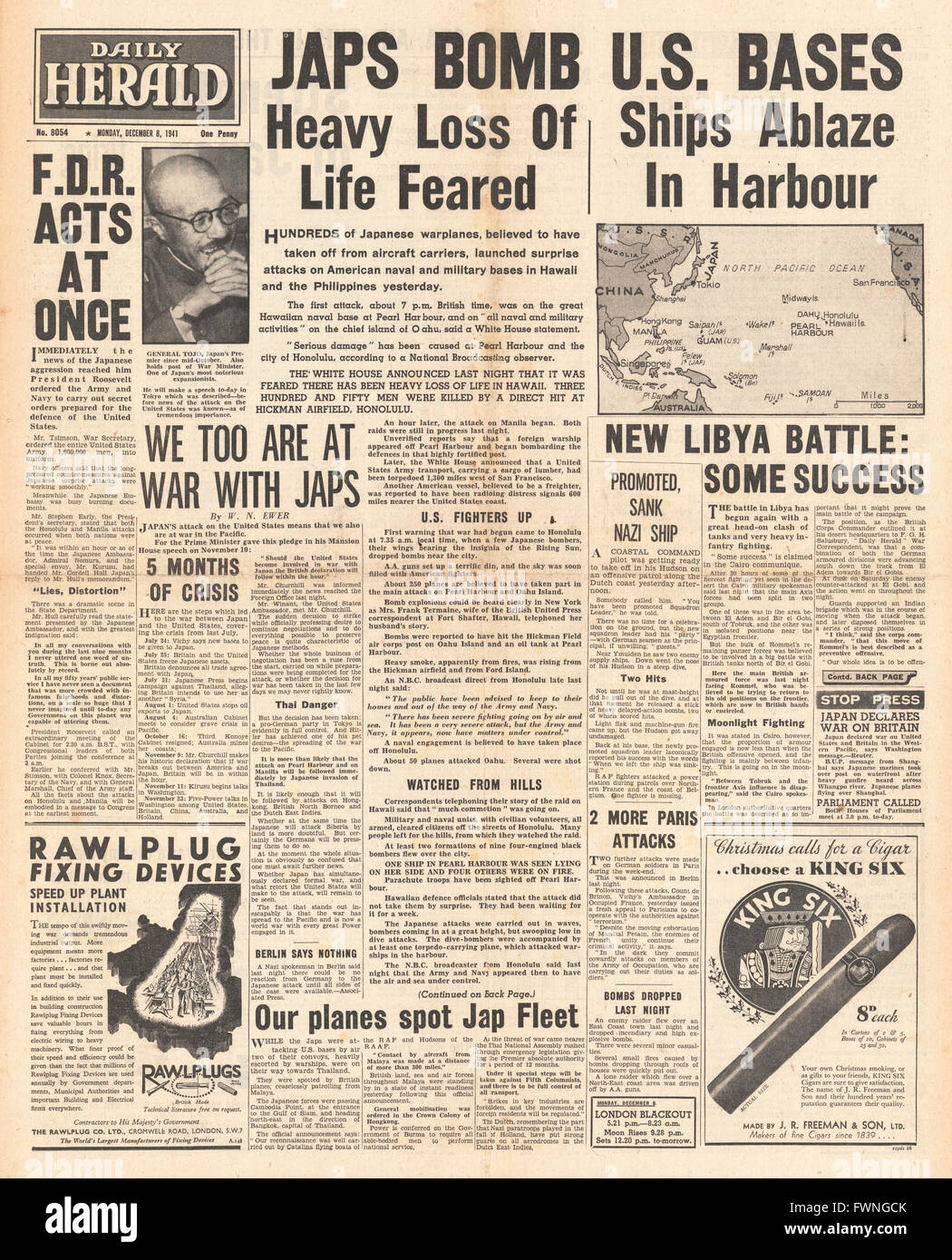 Pearl harbor newspaper hi-res stock photography and images - Alamy
