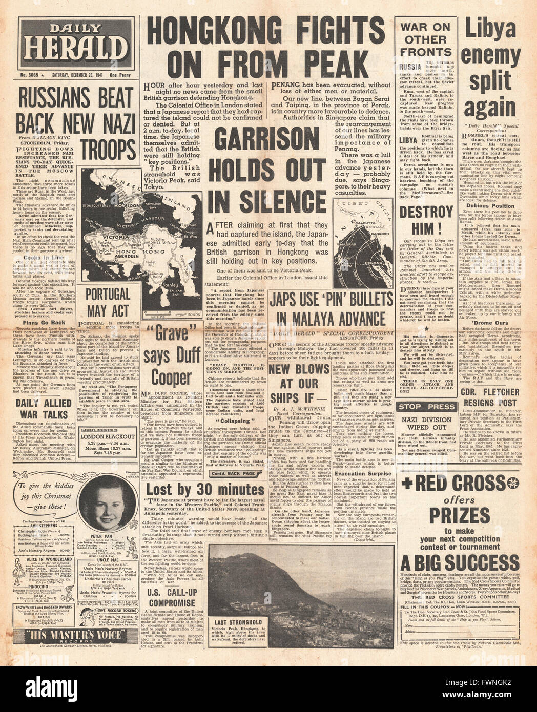 1941 front page daily herald hi-res stock photography and images - Alamy